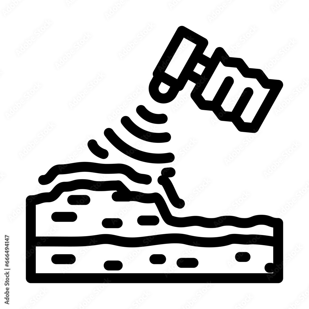 geotechnical analysis hydrogeologist line icon vector. geotechnical ...