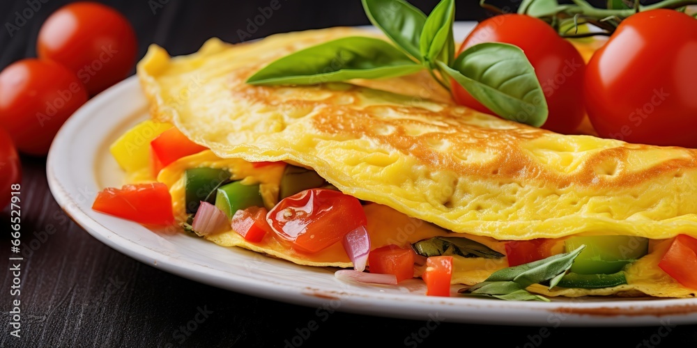 Omelette image is on the background plate above and use it as your ...