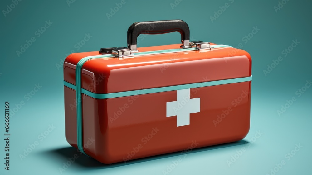 First aid kit for seizure emergencies isolated on a gradient background ...