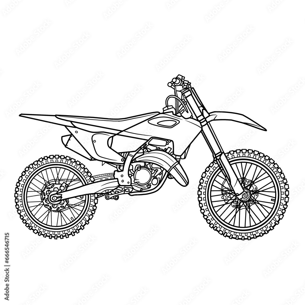 Vector illustration of Motocross hand drawn sketch,suitable for your ...