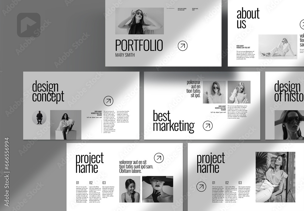 Portfolio Presentation Template Stock Template | Adobe Stock