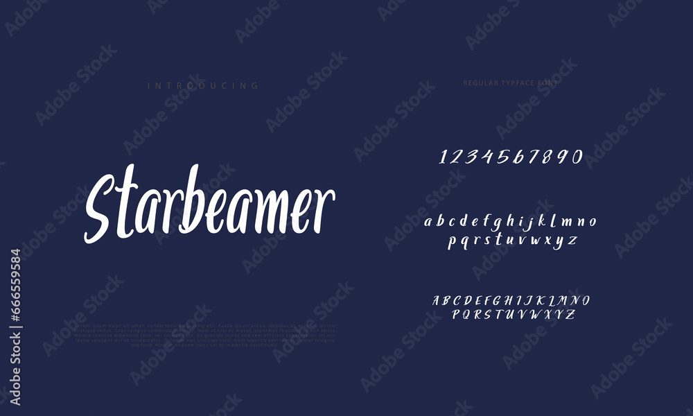 Handwritten Script font. Hand drawn brush style modern calligraphy ...