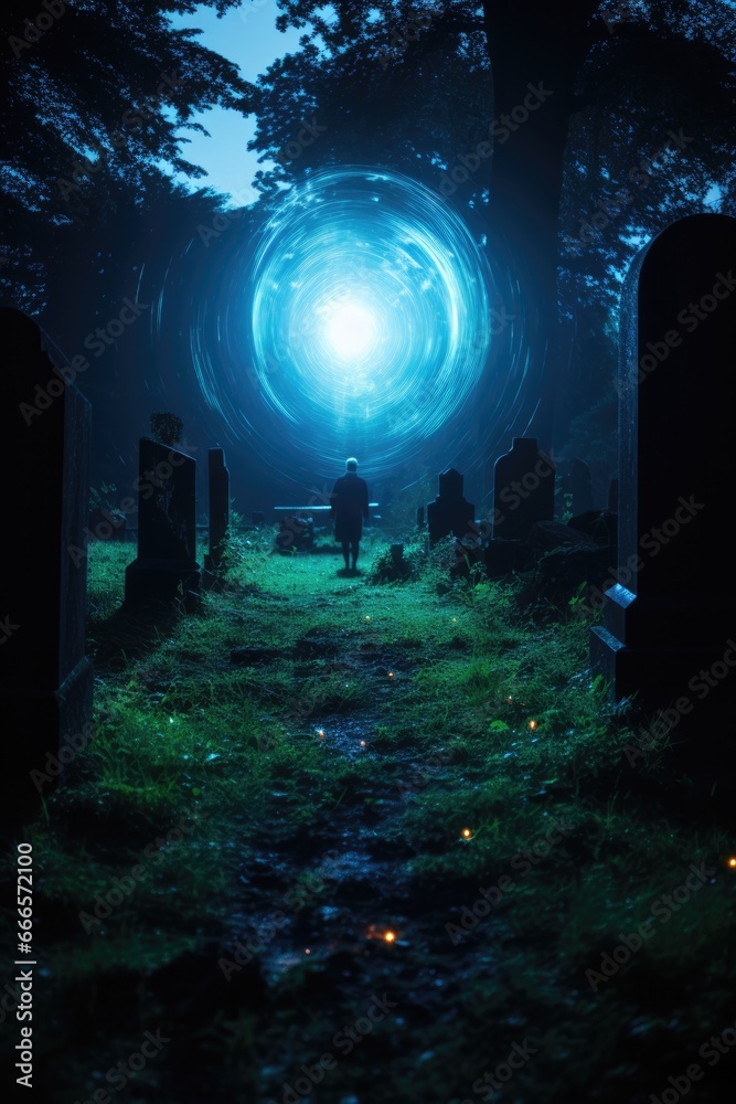 Glowing orbs and anomaly lights captured in old creepily eerie cemetery ...