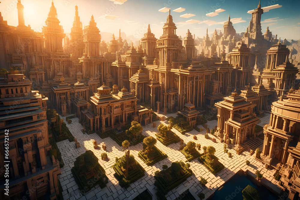 Witness the magical beauty of an AI-generated Minecraft metropolis in ...
