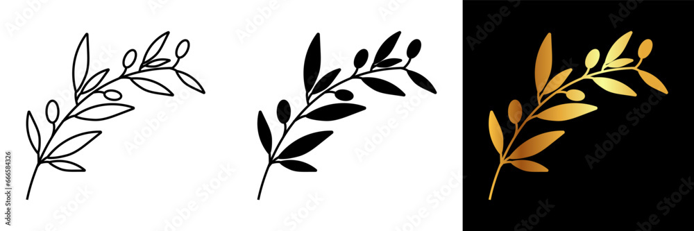 The Olive Branch icon is a symbol of peace, harmony, and prosperity ...