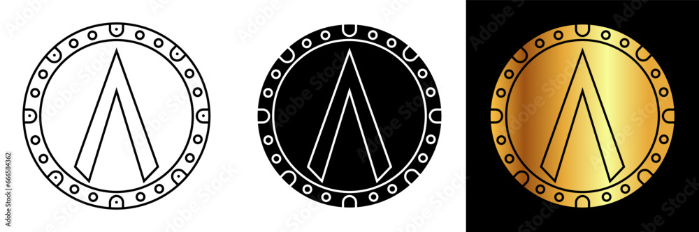 The hoplite shield, a staple of ancient Greek warfare, represents ...