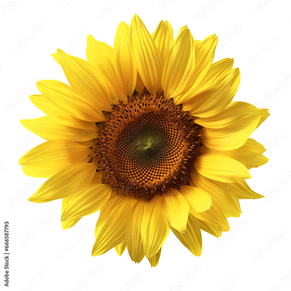 Sunflower bloom isolated on transparent background PNG Stock ...