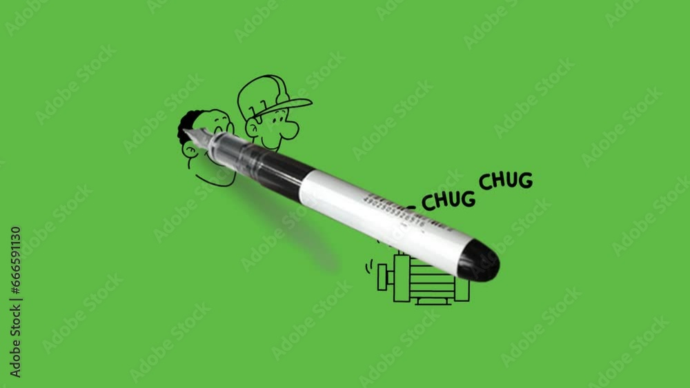 draw fat and thin young men wear hat, suit, tie and spectacles watch ...