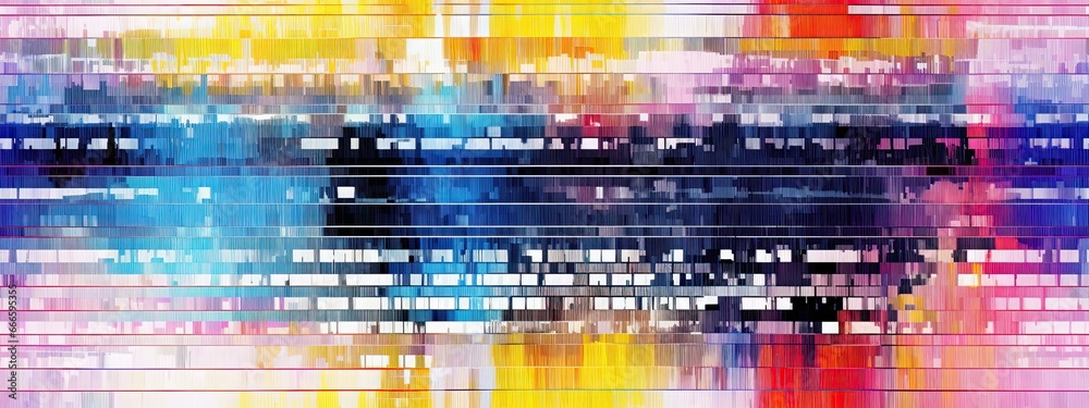 Seamless broken printer streaky faded lines CMYK ink toner texture ...