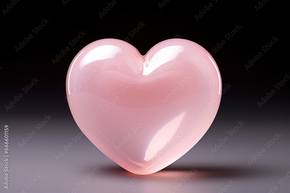 stylized illustration with single gentle pink heart shape, ai tools ...