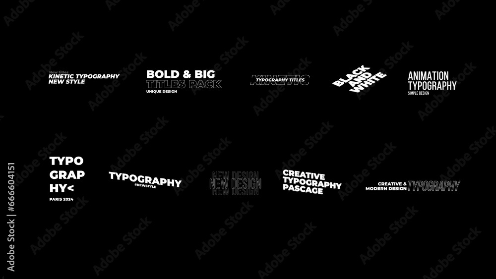 Typography Titles Stock Template | Adobe Stock