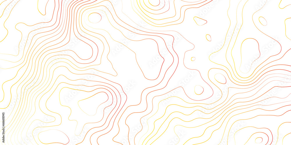 Abstract wavy curve geography topography lines contours map background ...
