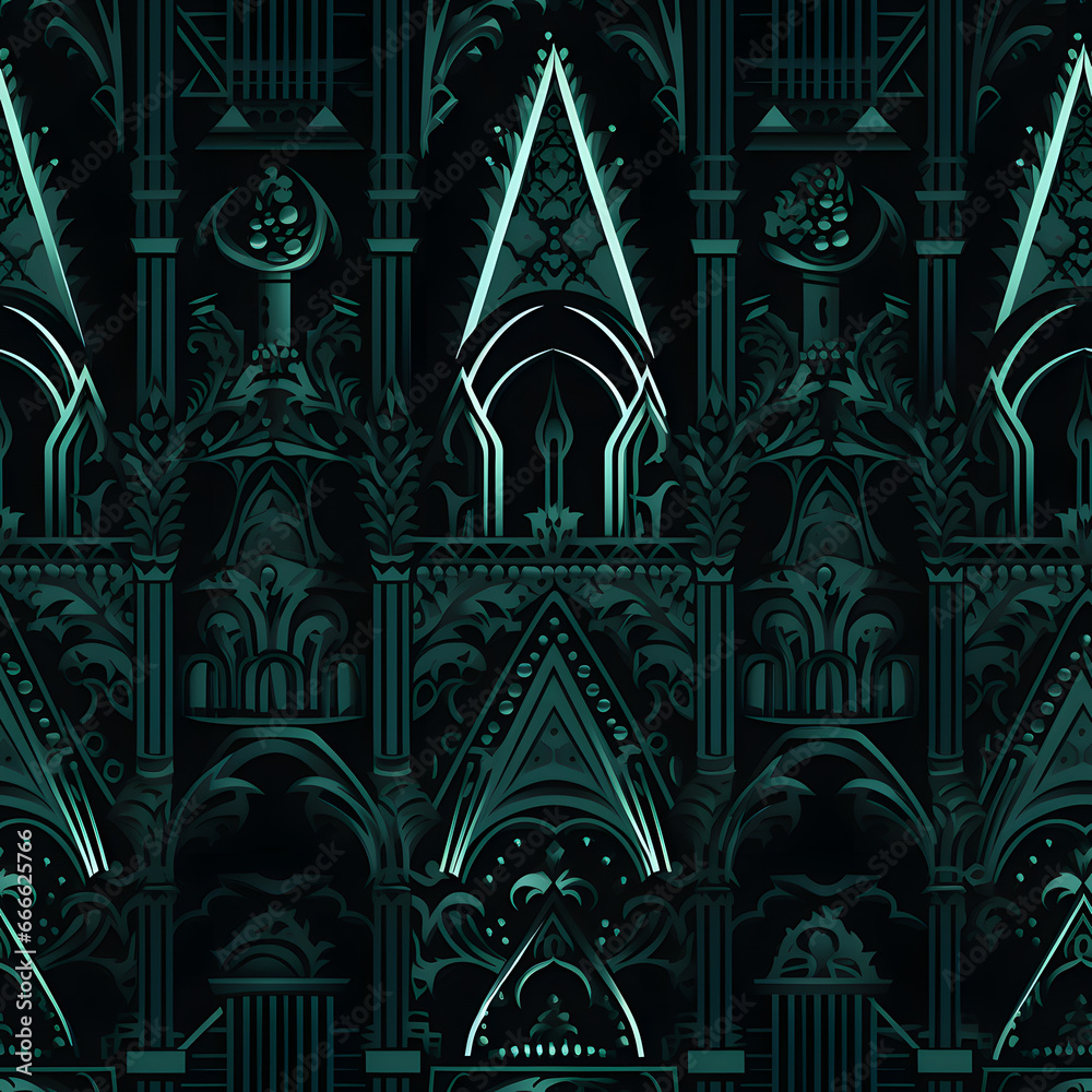 Gothic Architecture: A pattern inspired by Gothic architecture with ...