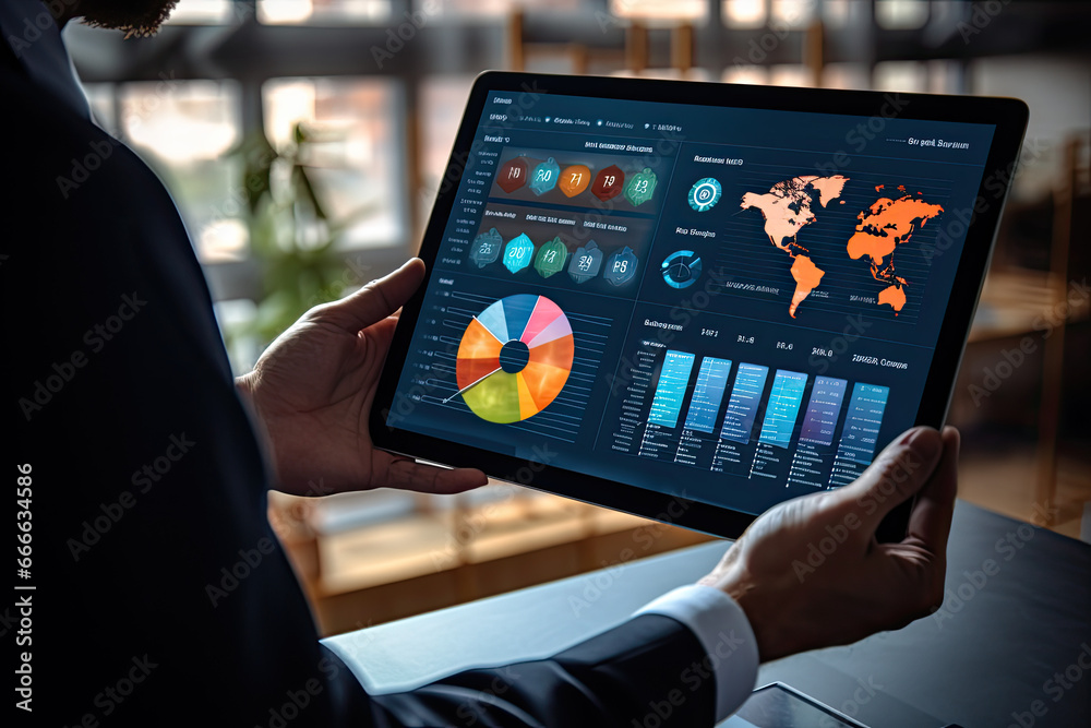 professional key performance metrics dashboard for sales and business ...