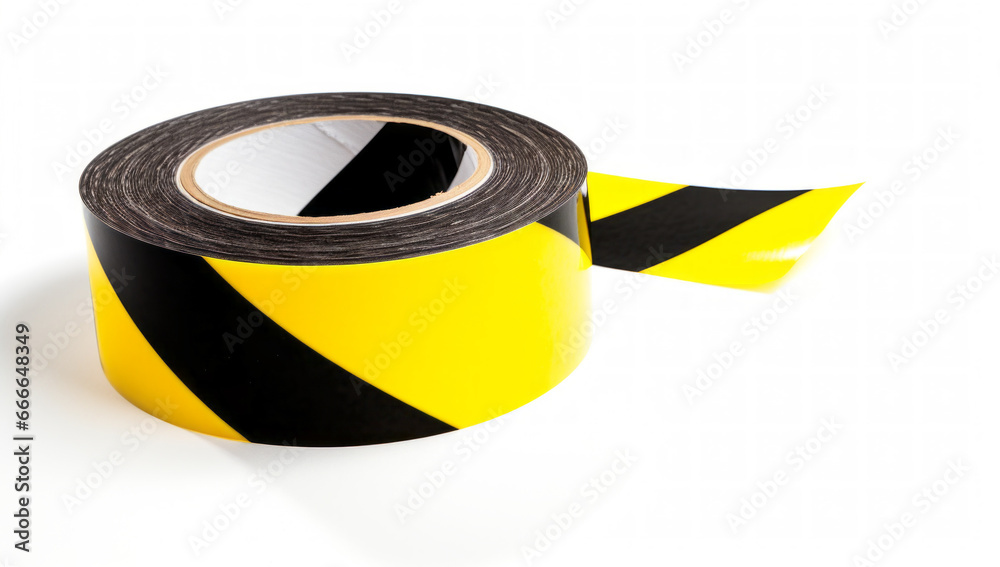 Yellow and black caution tape. Safety tape. Danger tape or hazard tape ...