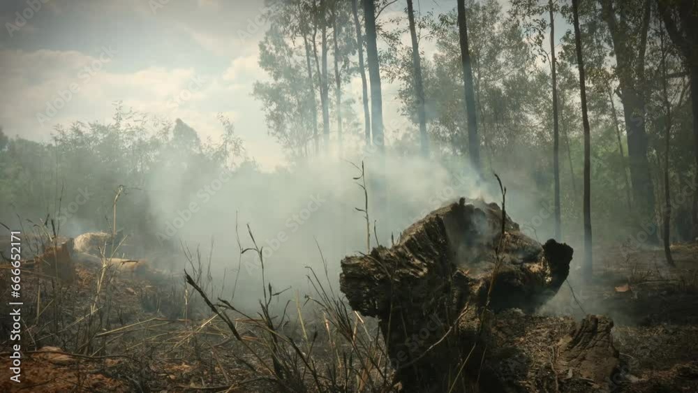 A stunning veld fire in a field in between a suburb and a railway ...