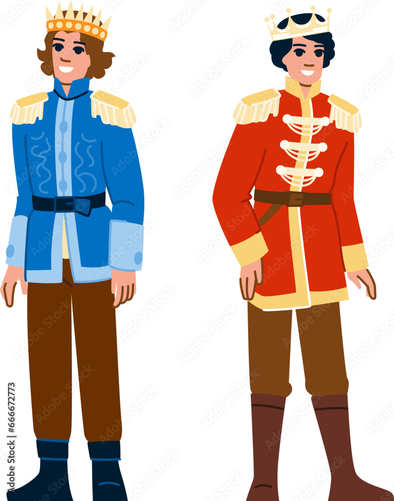 Vecteur Stock character prince vector. fantasy beautiful, kid drawing ...