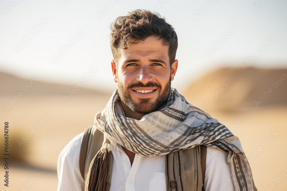 Young arab man in national clothes and turban Muslim man Saudi african ...