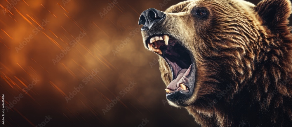 Superstar singing bear animals that sing into the microphone, with copy ...