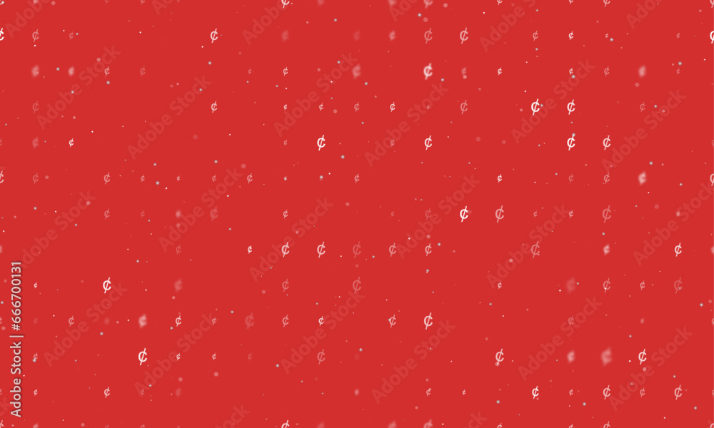 Seamless background pattern of evenly spaced white cent symbols of ...