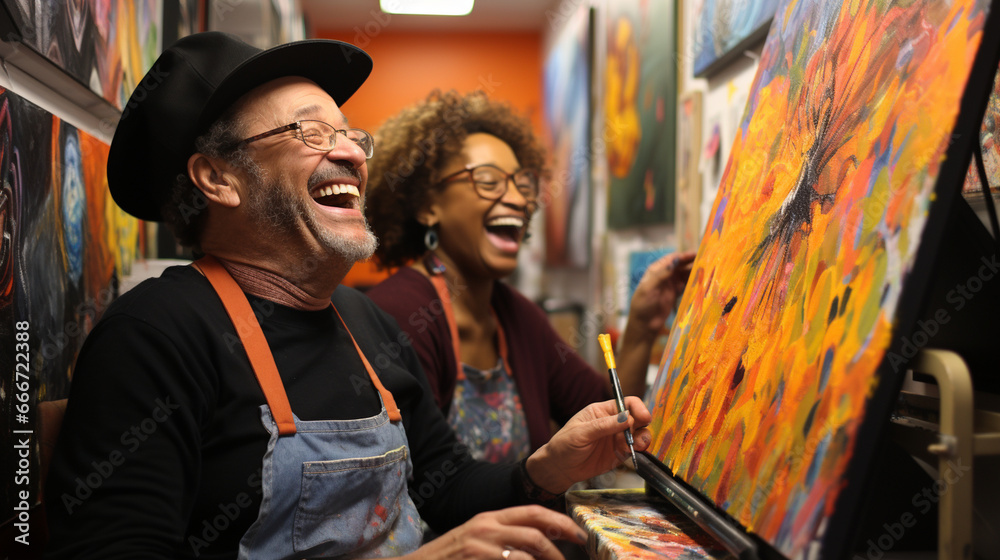 Art for all: Volunteers host an inclusive art class, ensuring that ...