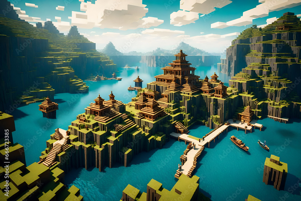 Explore the extraordinary world of AI-generated Minecraft image ...