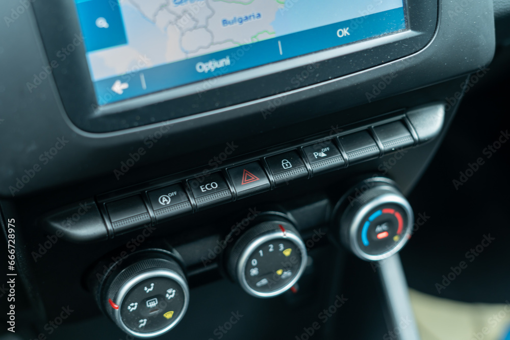 Cluj-Napoca, Cluj-Romania-10.03.2023Dashboard Control Center: Close-Up ...