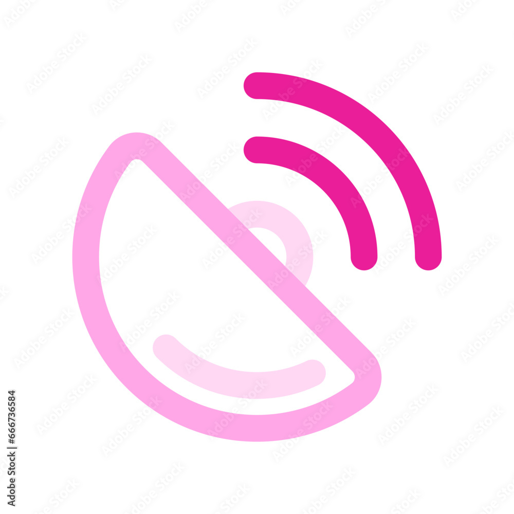 Vecteur Stock Vector signal dish, volume icon. Black, white background ...