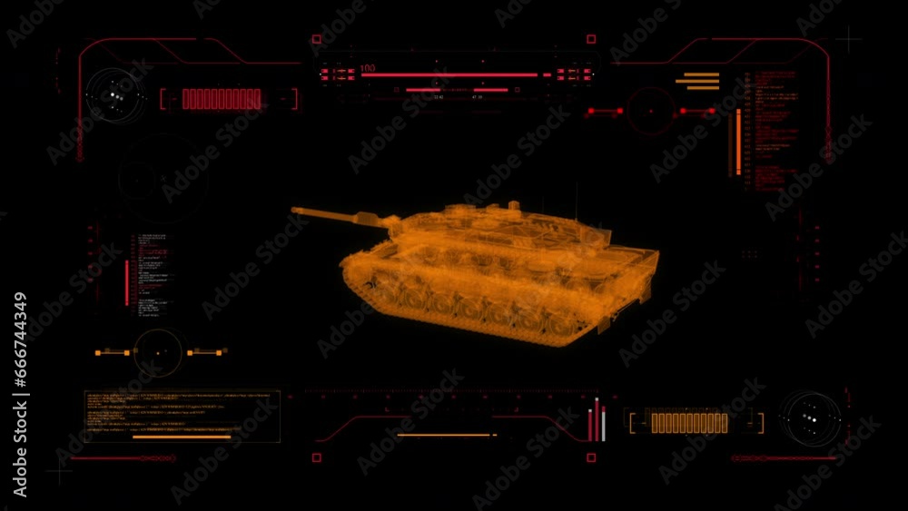 Digital Blueprint Scan of German Main Battle Tank (MBT) Leopard 2A6 ...