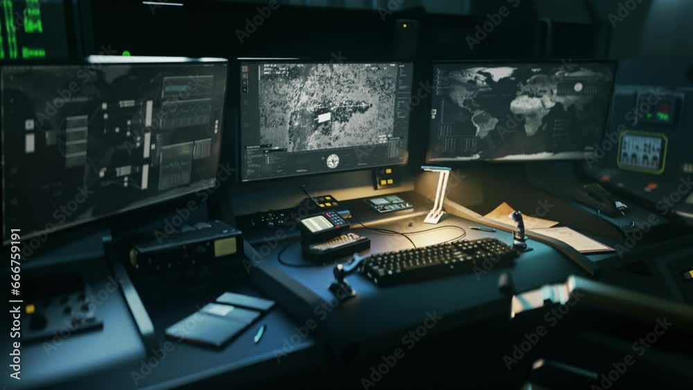 High tech detection system finding enemy forces tank for a rocket ...