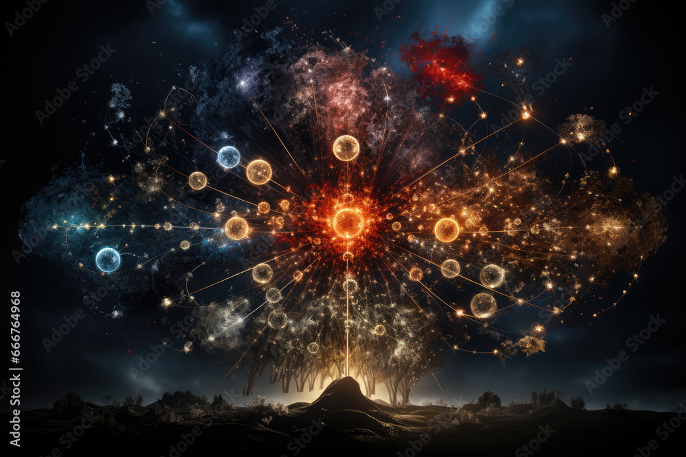 A theoretical diagram illustrating the branching pathways of infinite ...