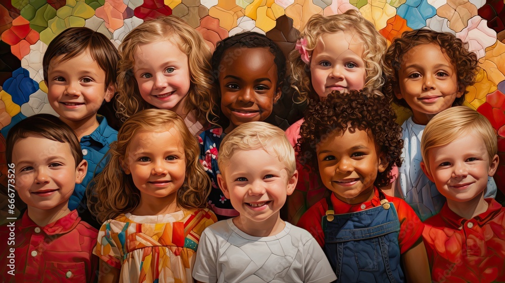 children from around the world, showcasing their confident smiles ...