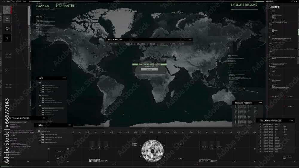 Target Tracking Network Connecting To Space Satellite For Live Feed Of ...