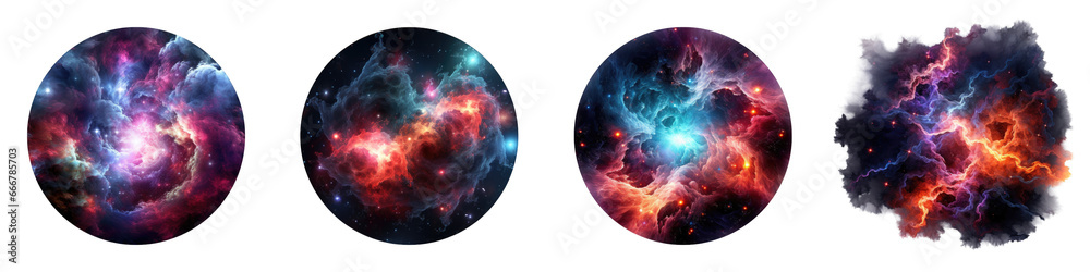 Galactic Nebulae clipart collection, vector, icons isolated on ...
