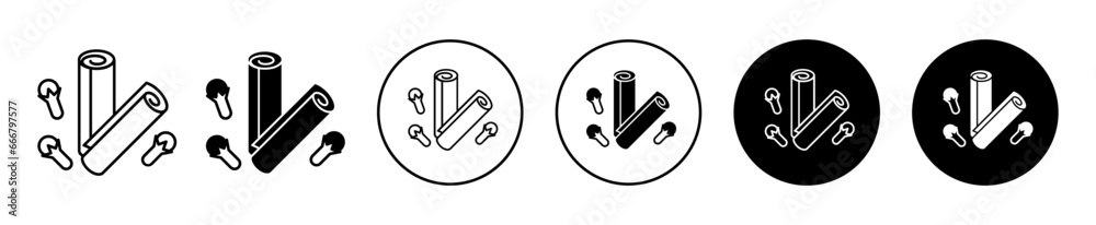 Cinnamon sticks, and cloves icon. cinammon spice herb bark roll symbol ...
