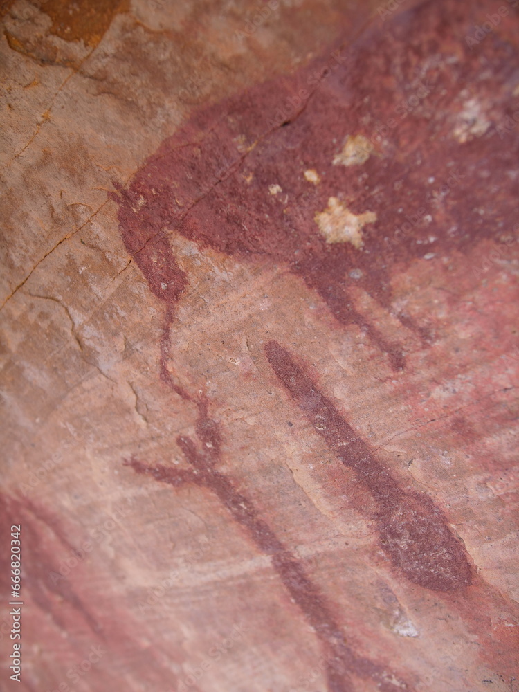 Pintura rupestre caballo Stock Photo | Adobe Stock