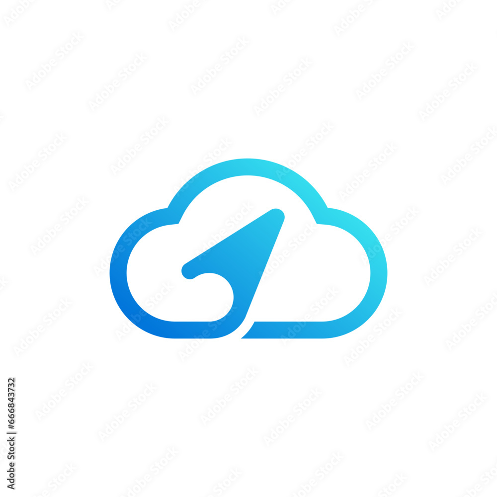 vector cloud logo suitable for tech companies whose database is all ...