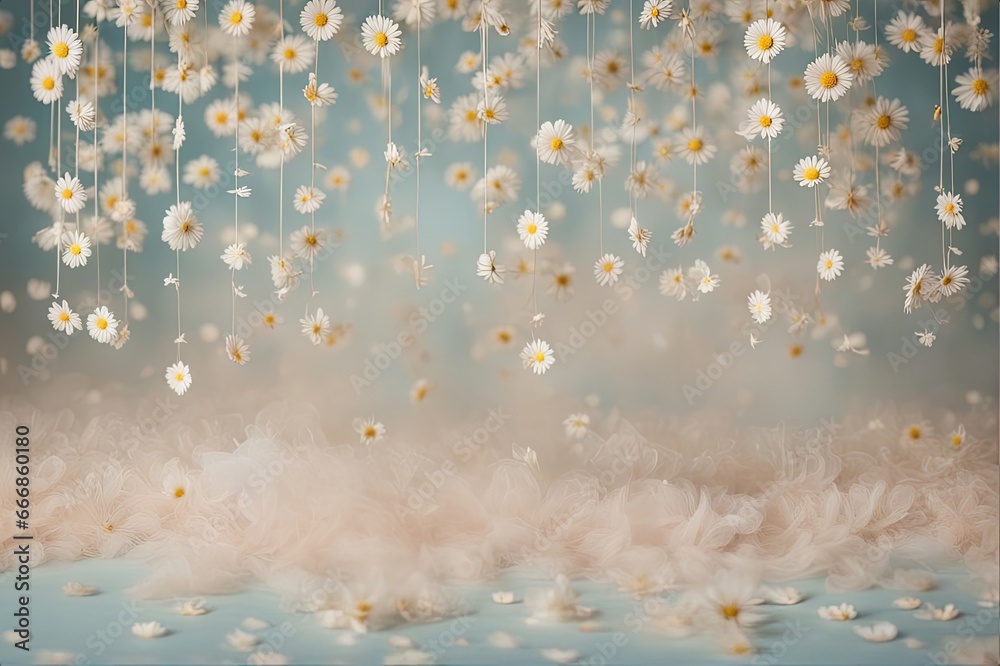 Daisy Baby Digital Backdrop Photography Background Floral Baby Boy Girl ...