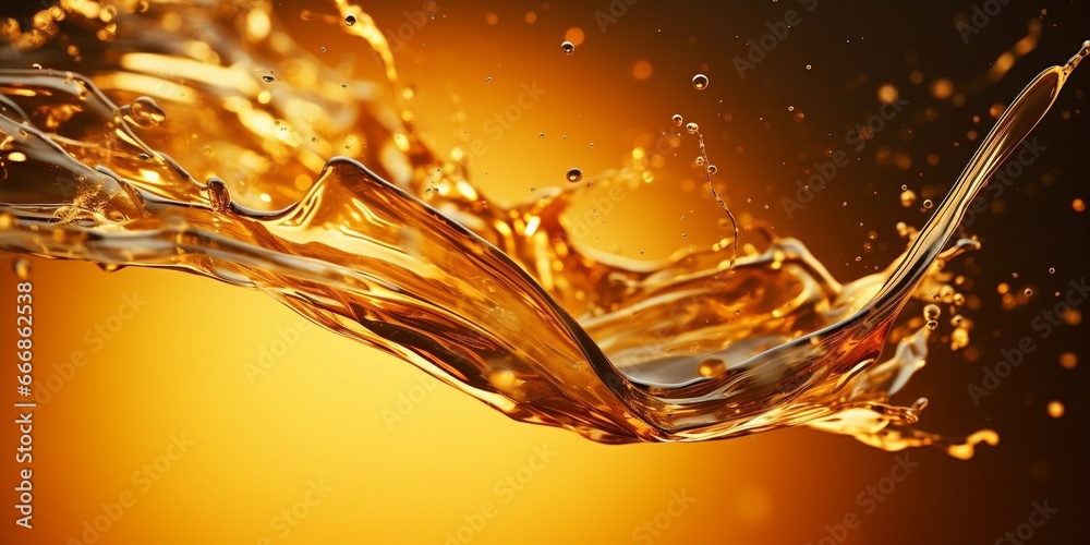 Liquid golden splash texture, abstract beverages background. Whisky ...