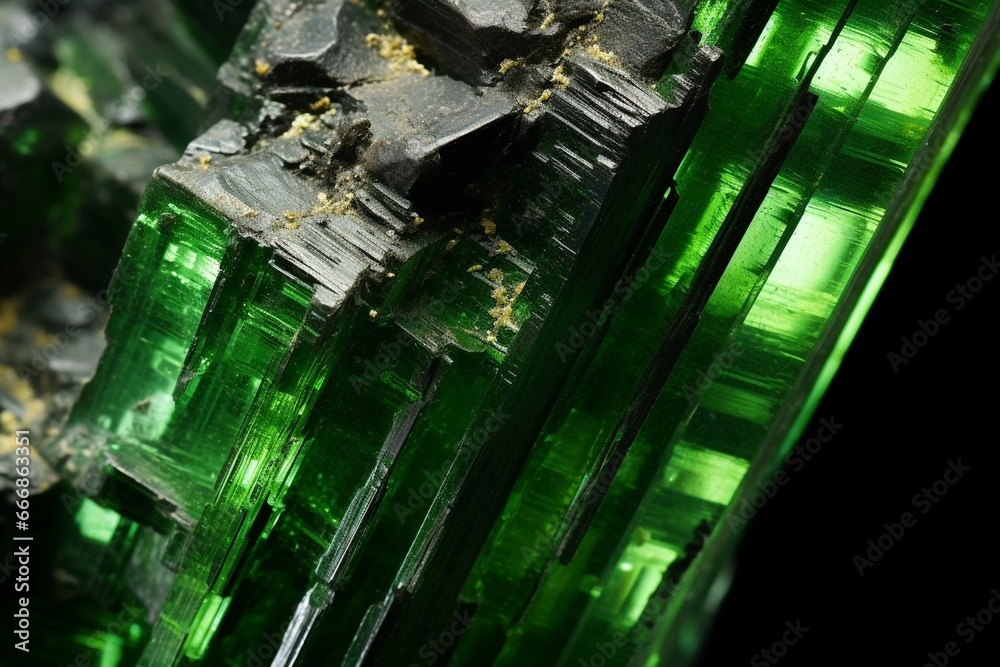 Extreme sharp and detailed photo of Amazing natural green Tourmaline ...