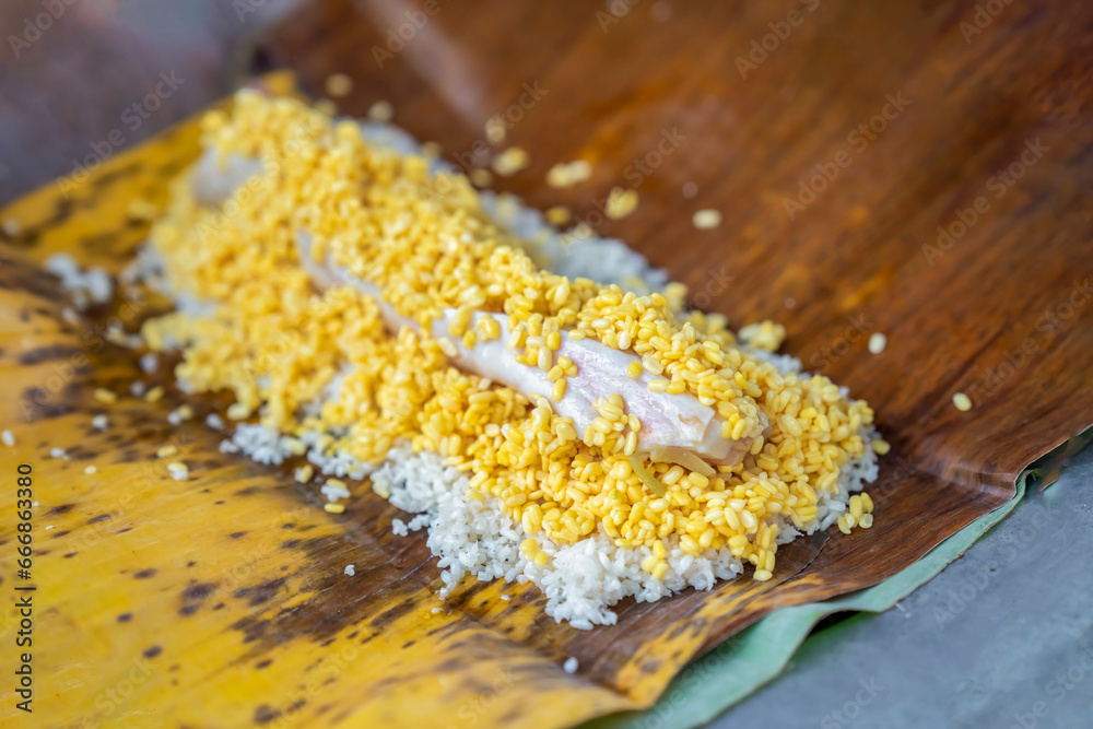 Banh Tet or Vietnamese cylindrical sticky rice cake, Ho Chi Minh city ...