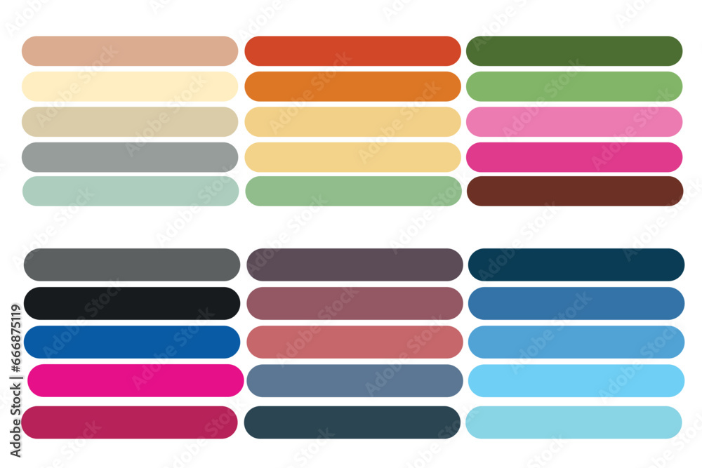 Vecteur Stock Color Palette. Color Chart. Print Test Page. Color Codes ...
