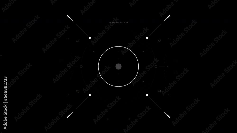 Target HUD (heads-up display), screen interface, gaming or drone ...