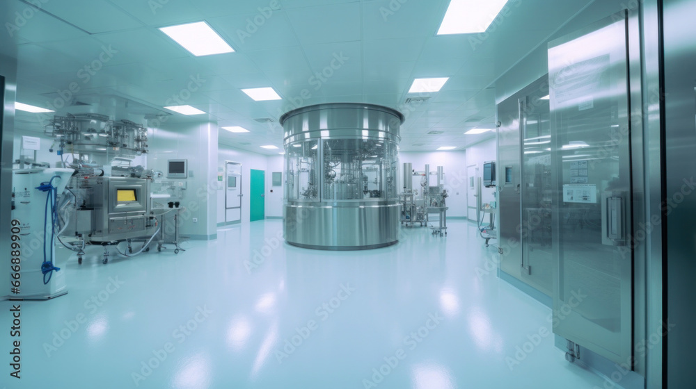 Interior of Pharmaceautical clean room, industrial design for large ...