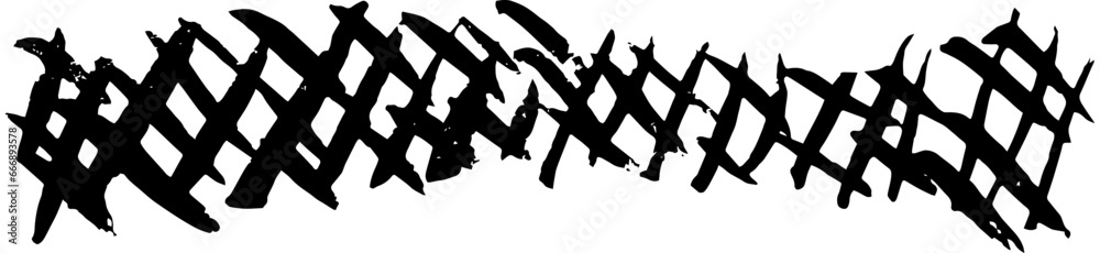 Rough hand-drawn hatched grid. Frame border. Monochrome grunge design ...