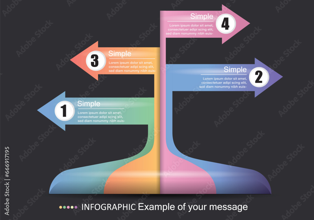 Vector infographic on a gray-black background, modern style with ...