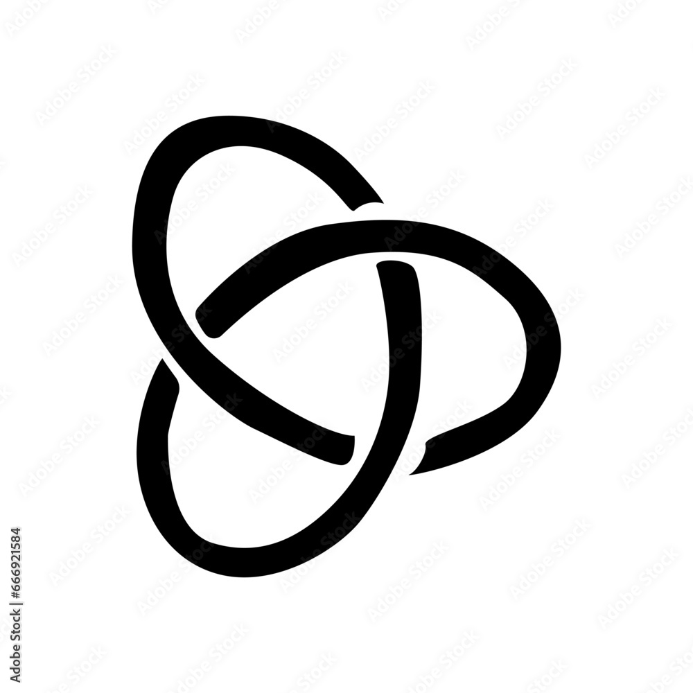 knot theory. A black and white image of an infinity symbol conveys its ...