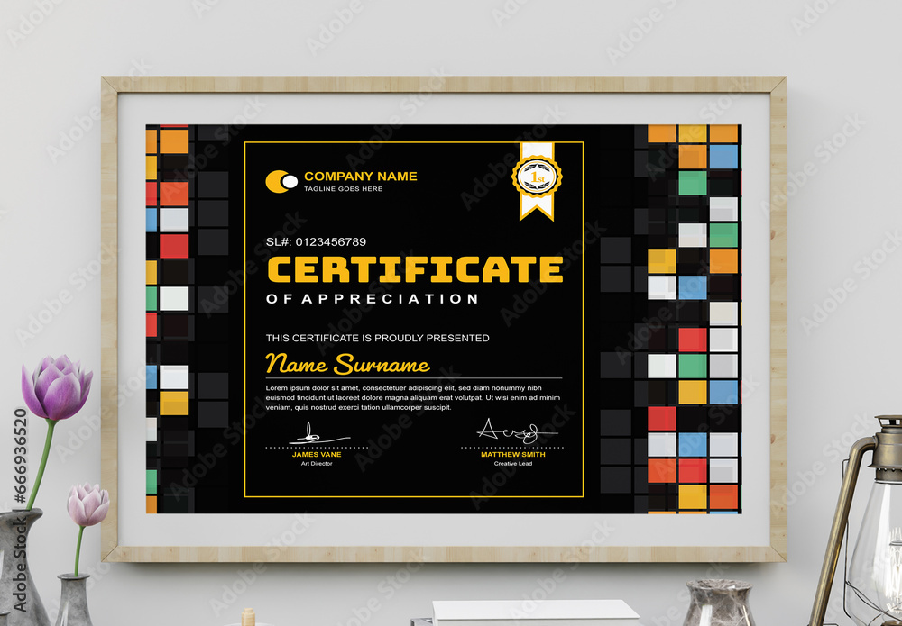 Merit Certificate Layout Stock Template | Adobe Stock