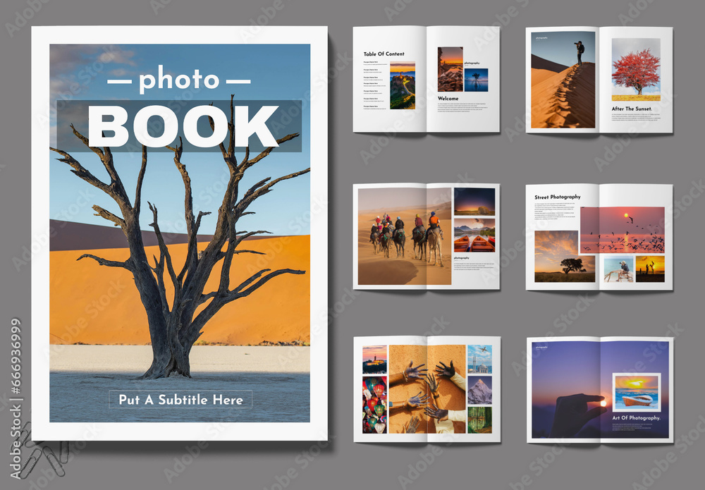 Simple Photographer Photo Book Layout Stock Template | Adobe Stock