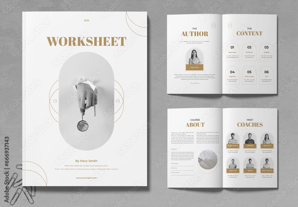 Work sheet Design Template Layout Stock Template | Adobe Stock